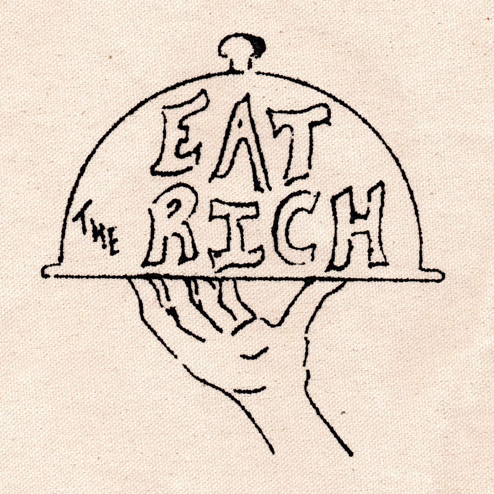 Eat the Rich Canvas Patch | Etsy