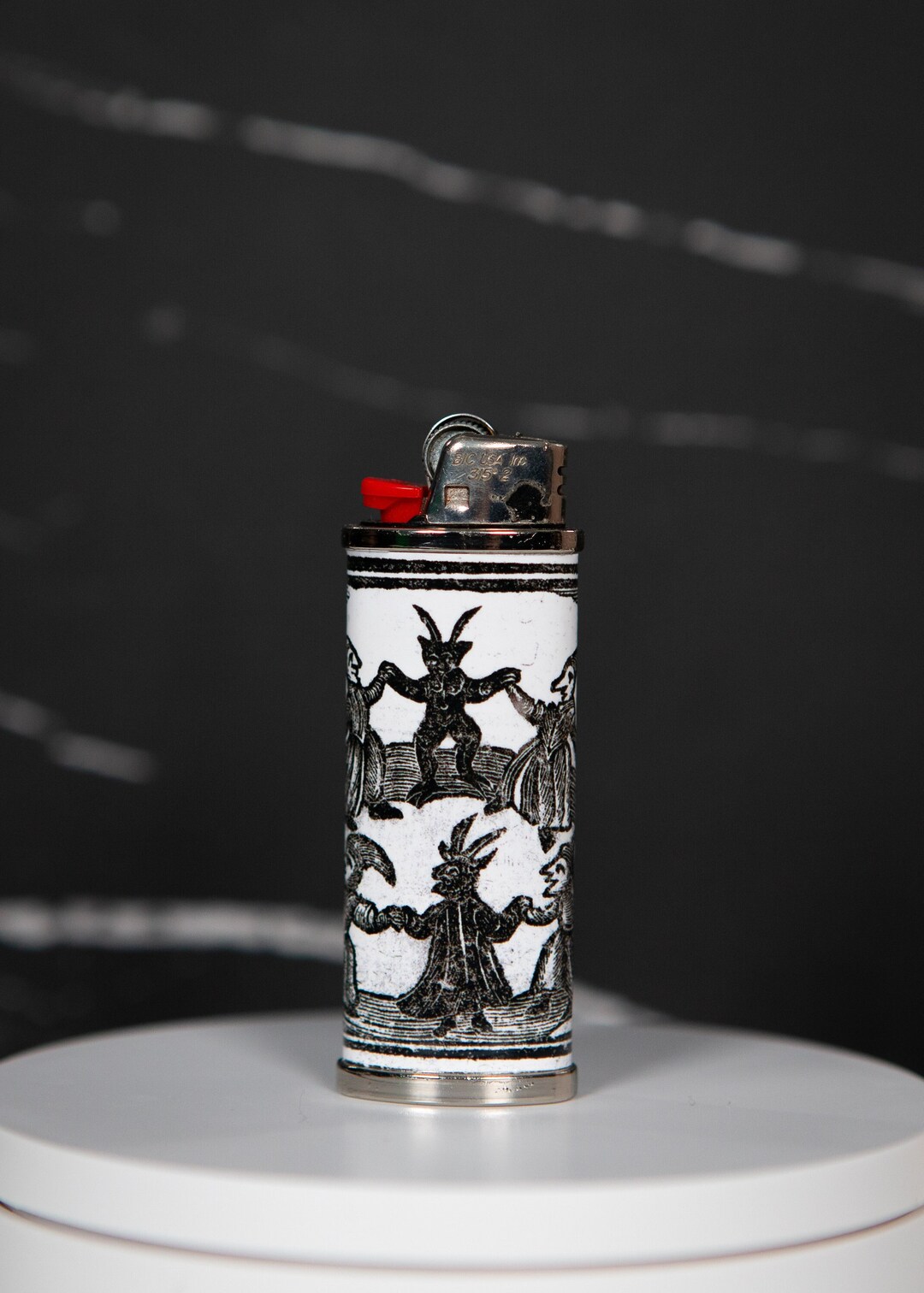 Reusable Lighter Case Traditional Woodcarving Witches Dancing With ...