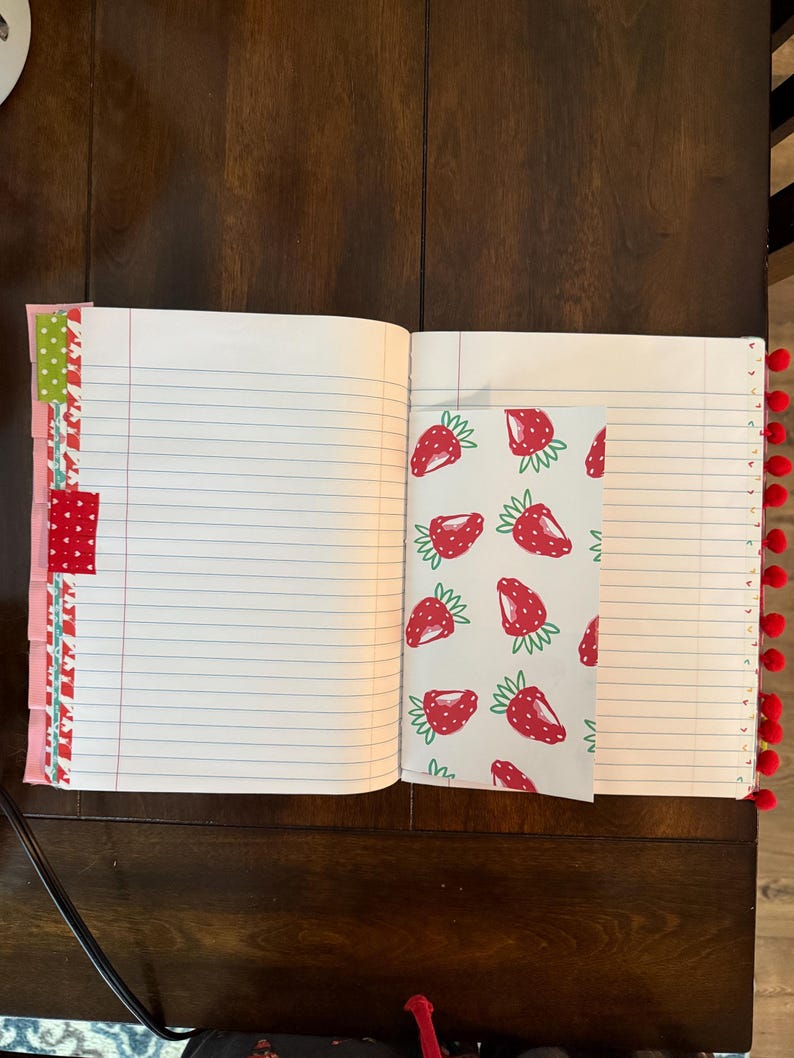 Strawberry Shortcake Composition Notebook – Handmade With Washi Tape ...