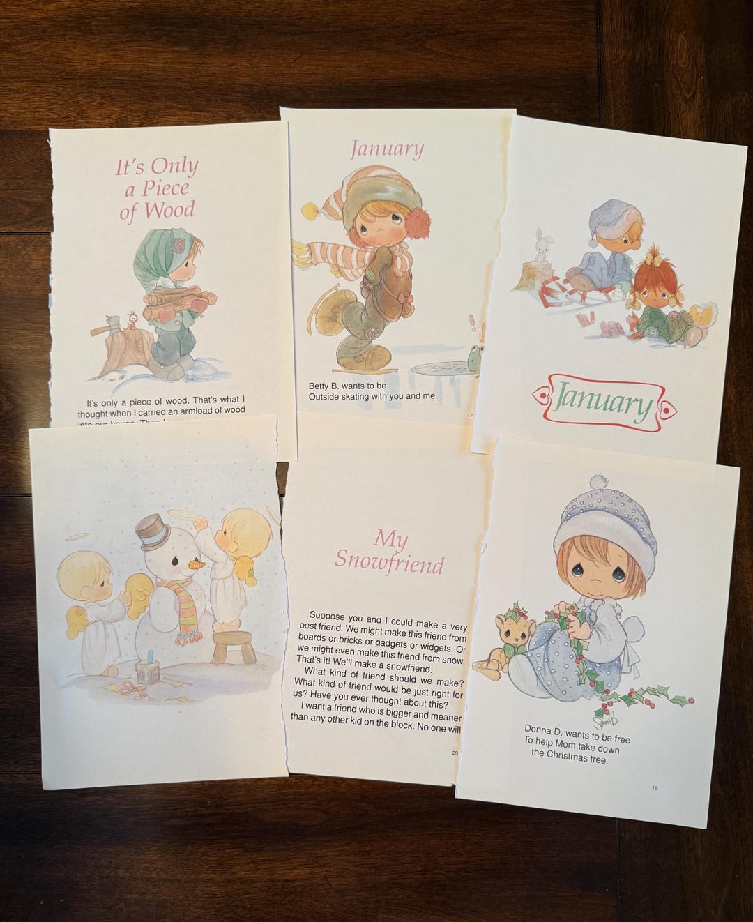 Vintage Precious Moments Book Pages – 1980s Ephemera, Scrapbooking ...