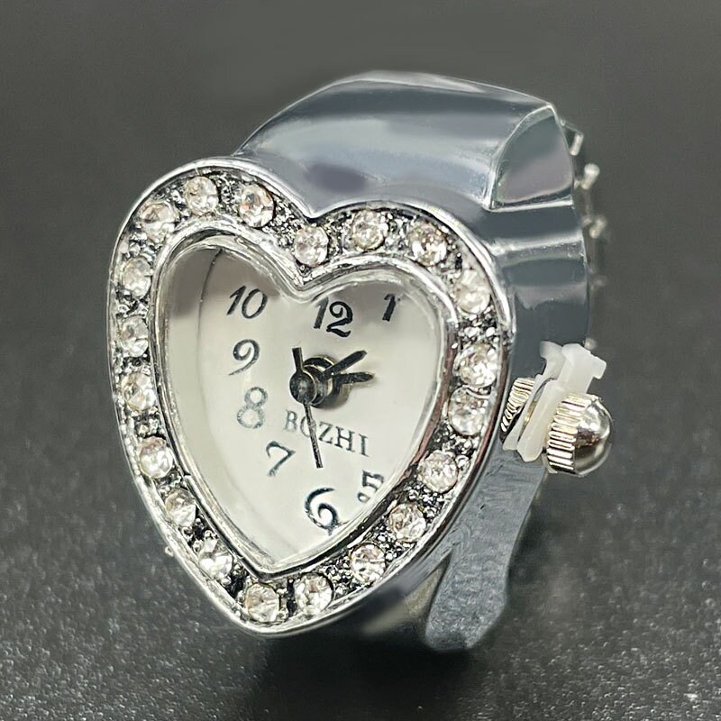 90's Y2K Silver Mini Ring Watch Vintage Watch Ring, Unique Rings ...