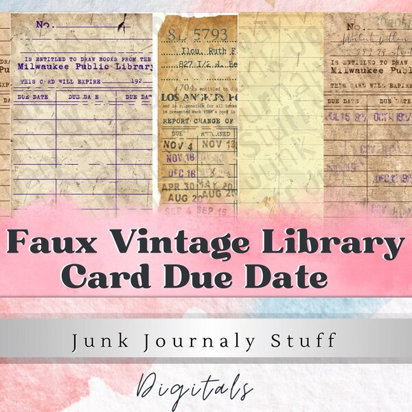 Library Due Date - Etsy