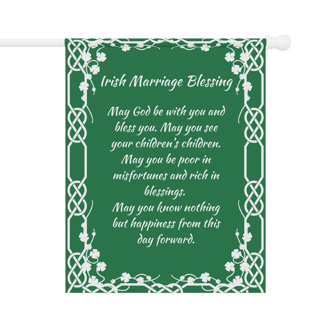 Irish Marriage Blessing Garden Banner, Wedding Decor, Home & Garden ...