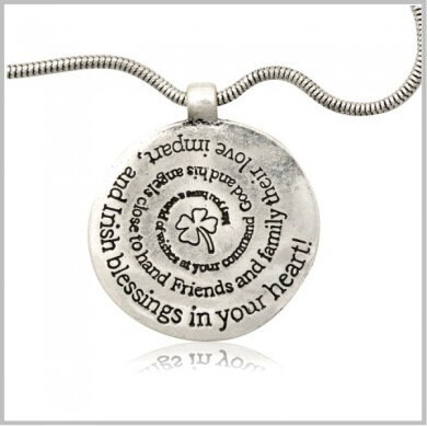 Irish Blessing Medallion Necklace - Etsy