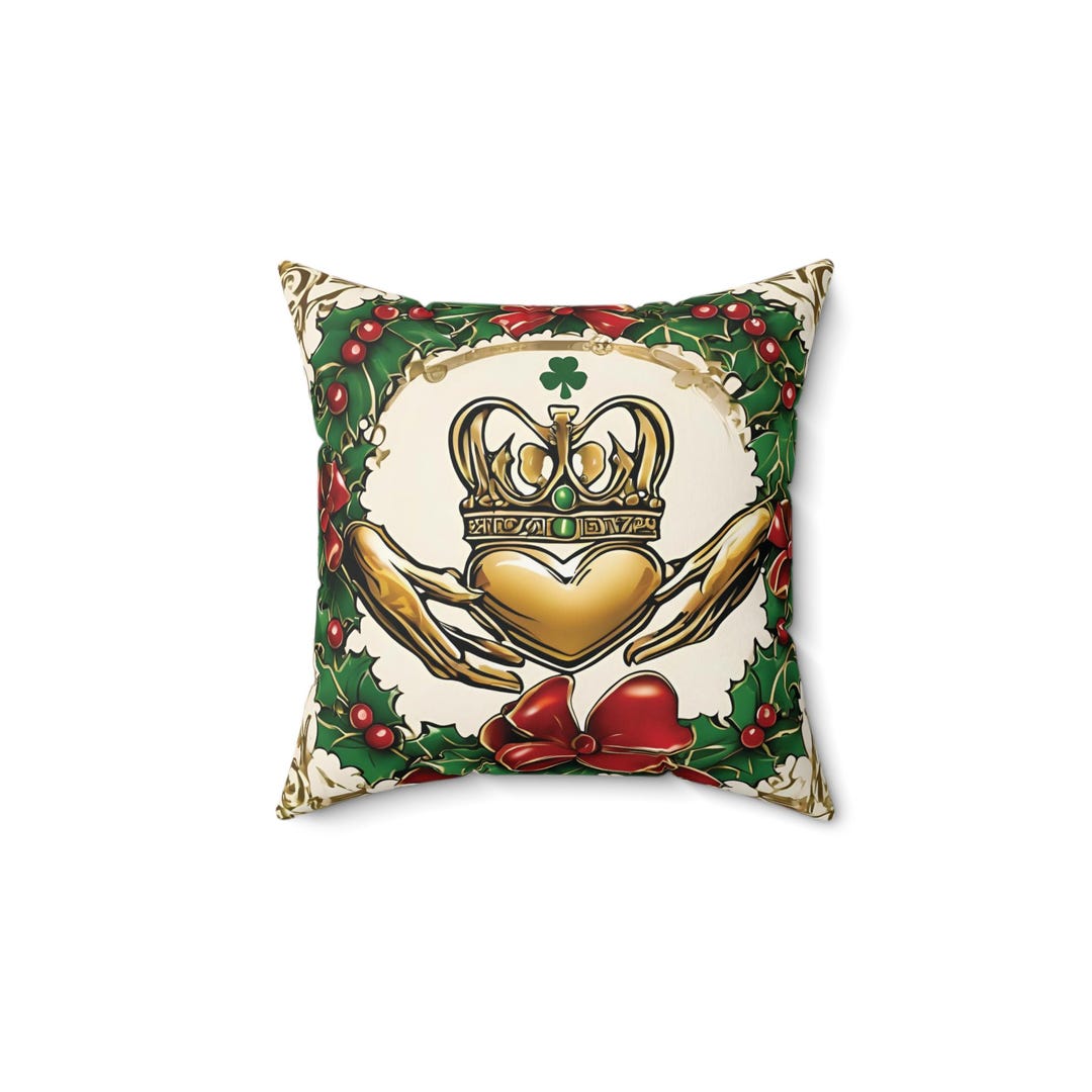 Celtic Irish Claddagh Wreath Christmas Themed Double Sided Spun ...