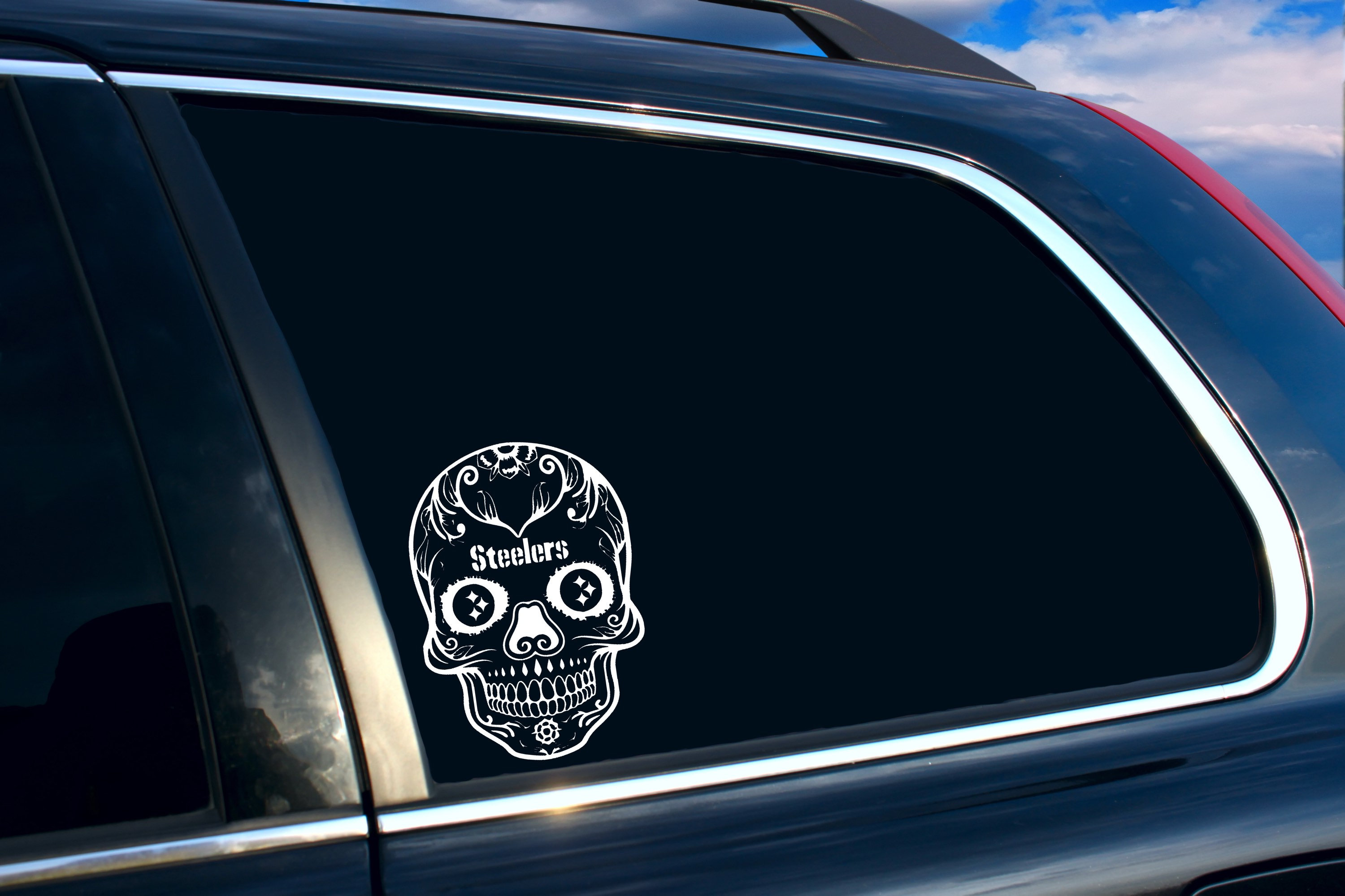 Vinyl Decal | Steelers Sugar Skull | Cars, Laptops, Etc - Etsy