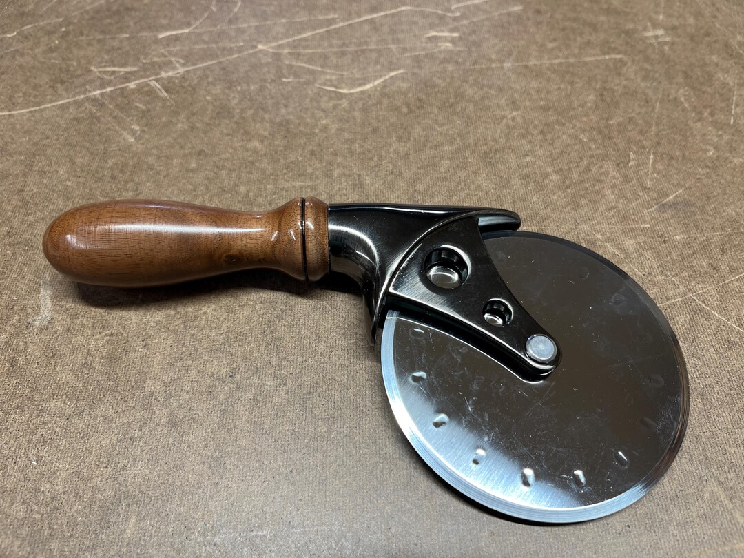 Pizza Cutter With Black Walnut Handle - Etsy