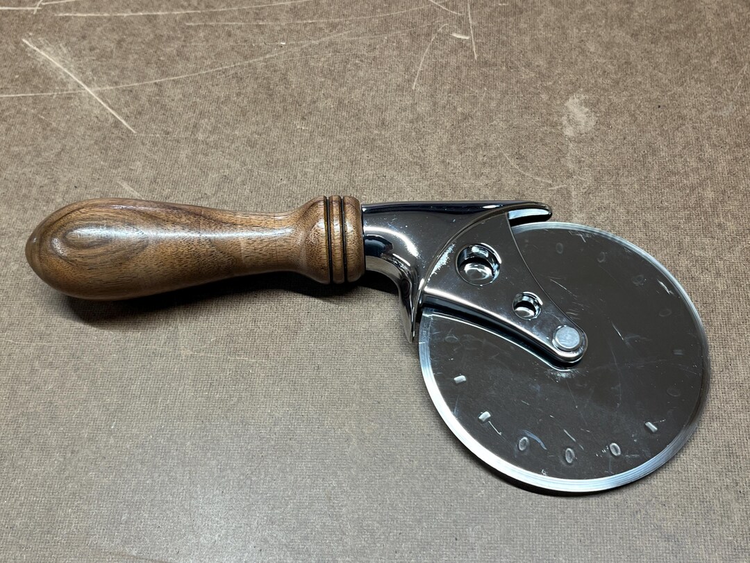 Pizza Cutter With Black Walnut Handle - Etsy