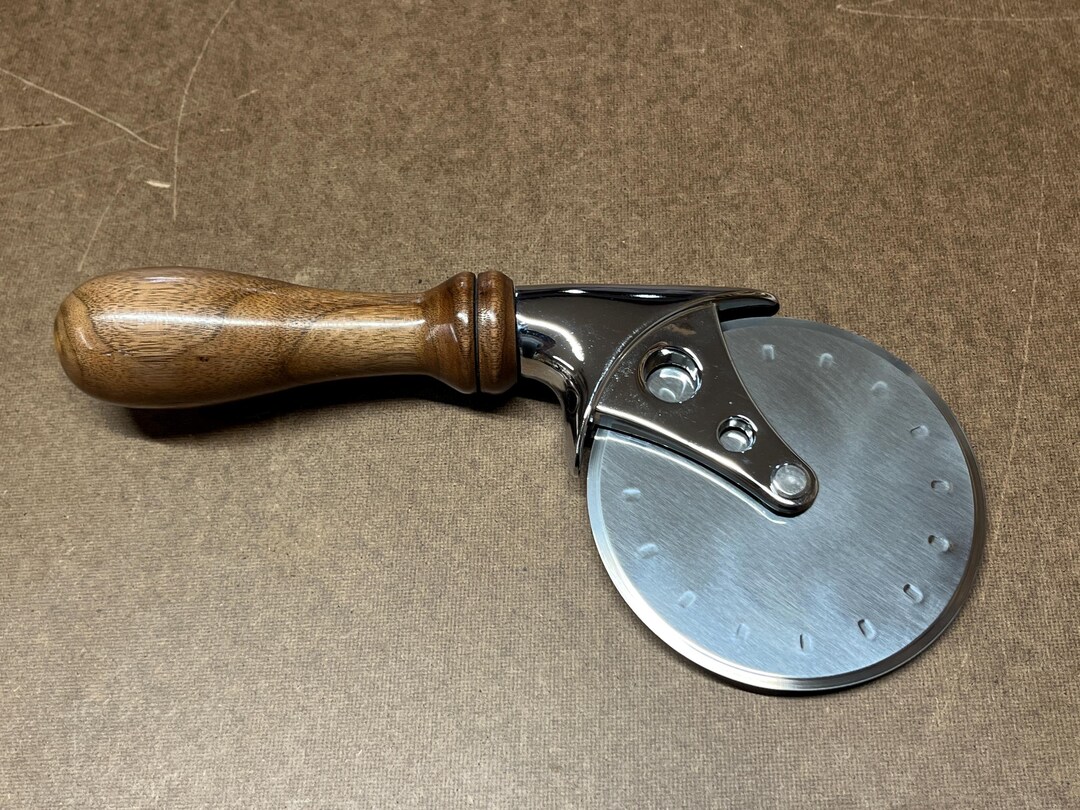 Pizza Cutter With Black Walnut Handle - Etsy