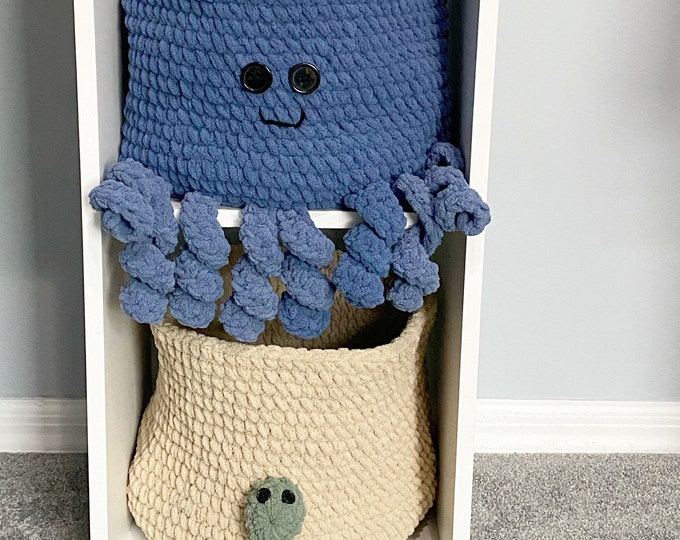 Octopus and Turtle Baskets - Nursery Baby Basket - Ocean Animals ...