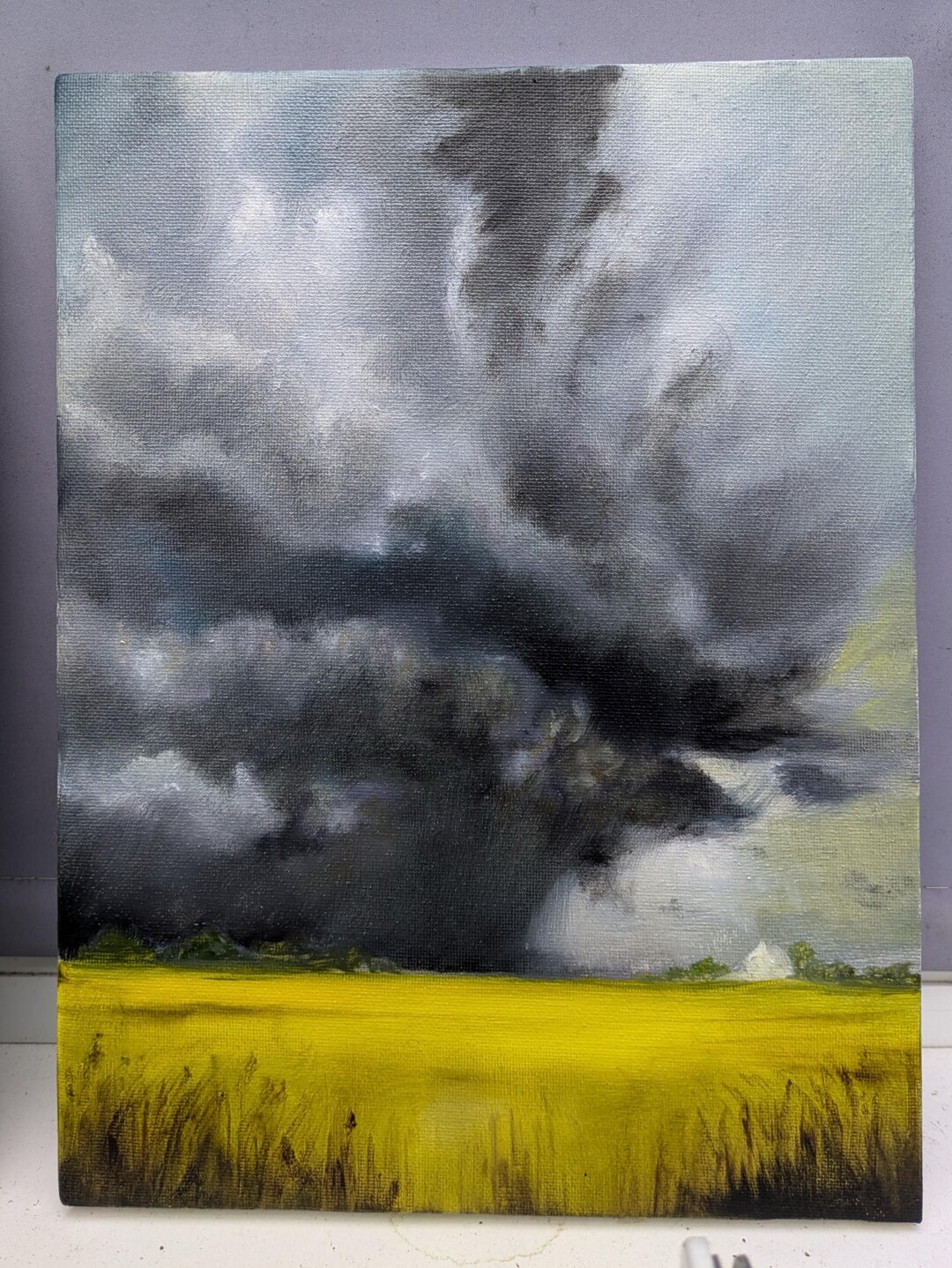 Storm Cloud Painting, Original Oil Painting on Canvas, Wall Hanging ...