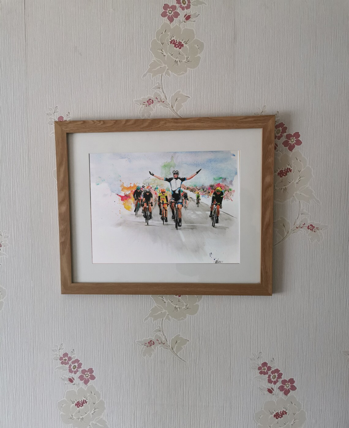 Winner, Watercolour Print, Painting, Cycling Art, Cycling Print, Home ...