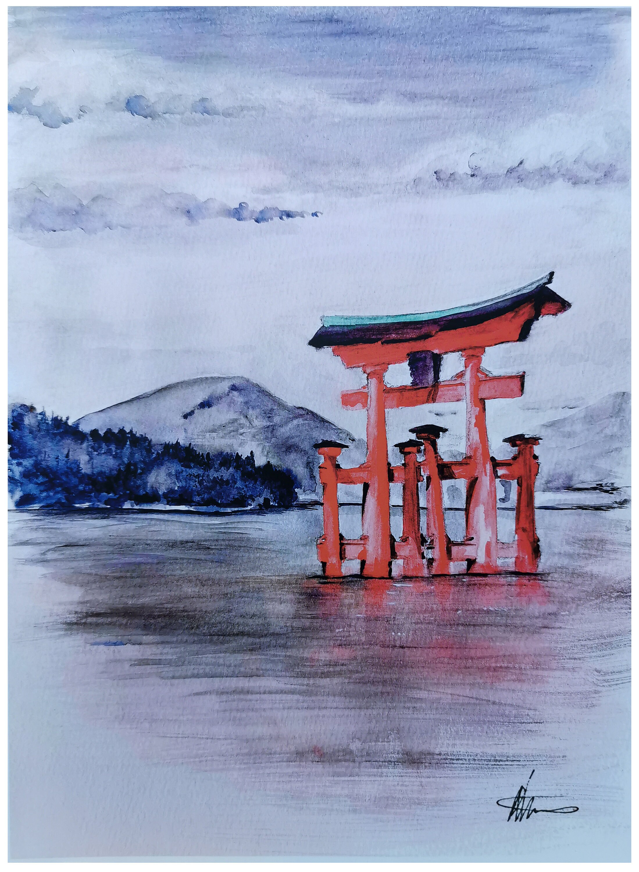 Shinto Shrine Drawing