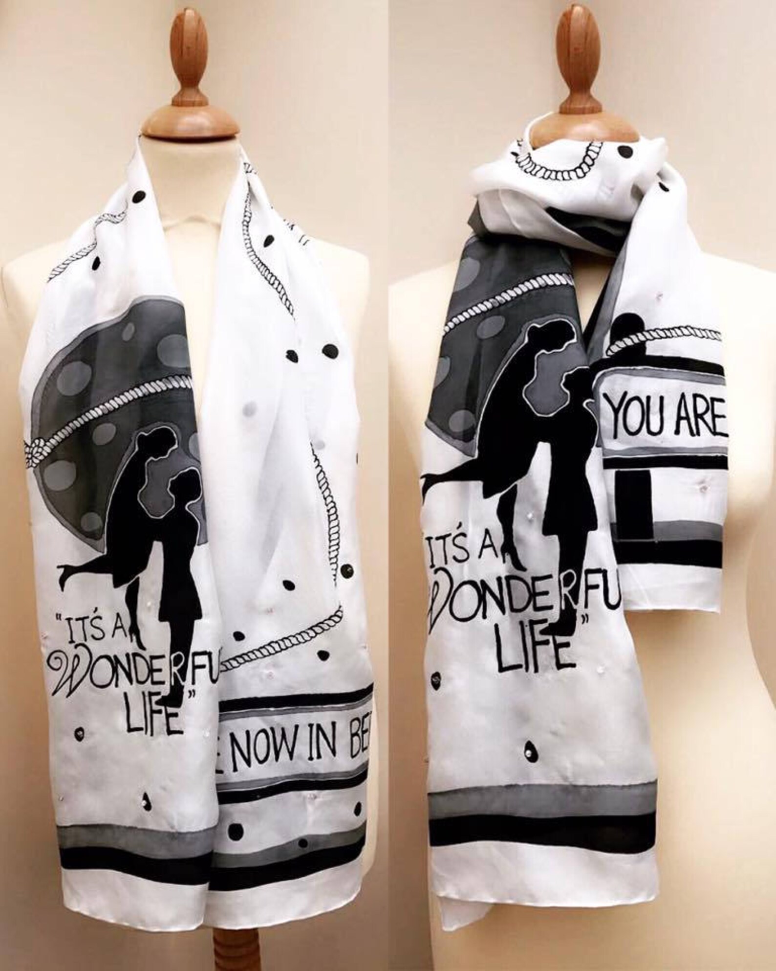 Its a Wonderful Life, Movie Themed Scarf, Gift for Her, Personalized ...