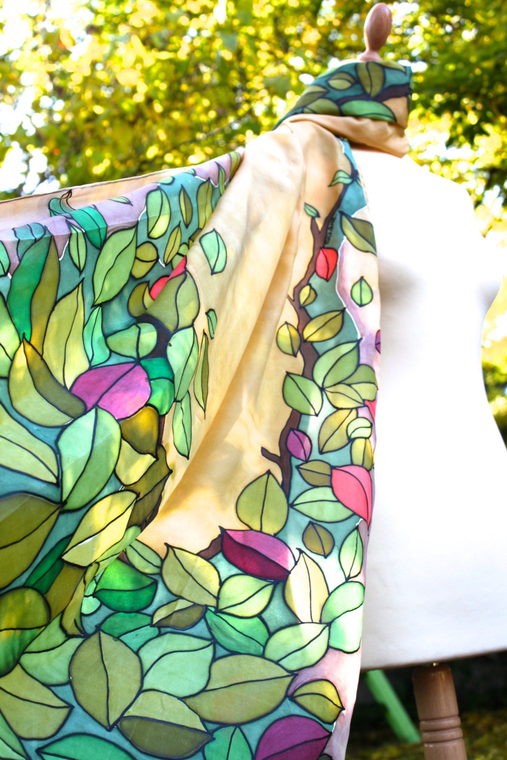 Autumn Scarf-fall Scarf-handpainted Autumn-fall-autumn Colours-fall ...