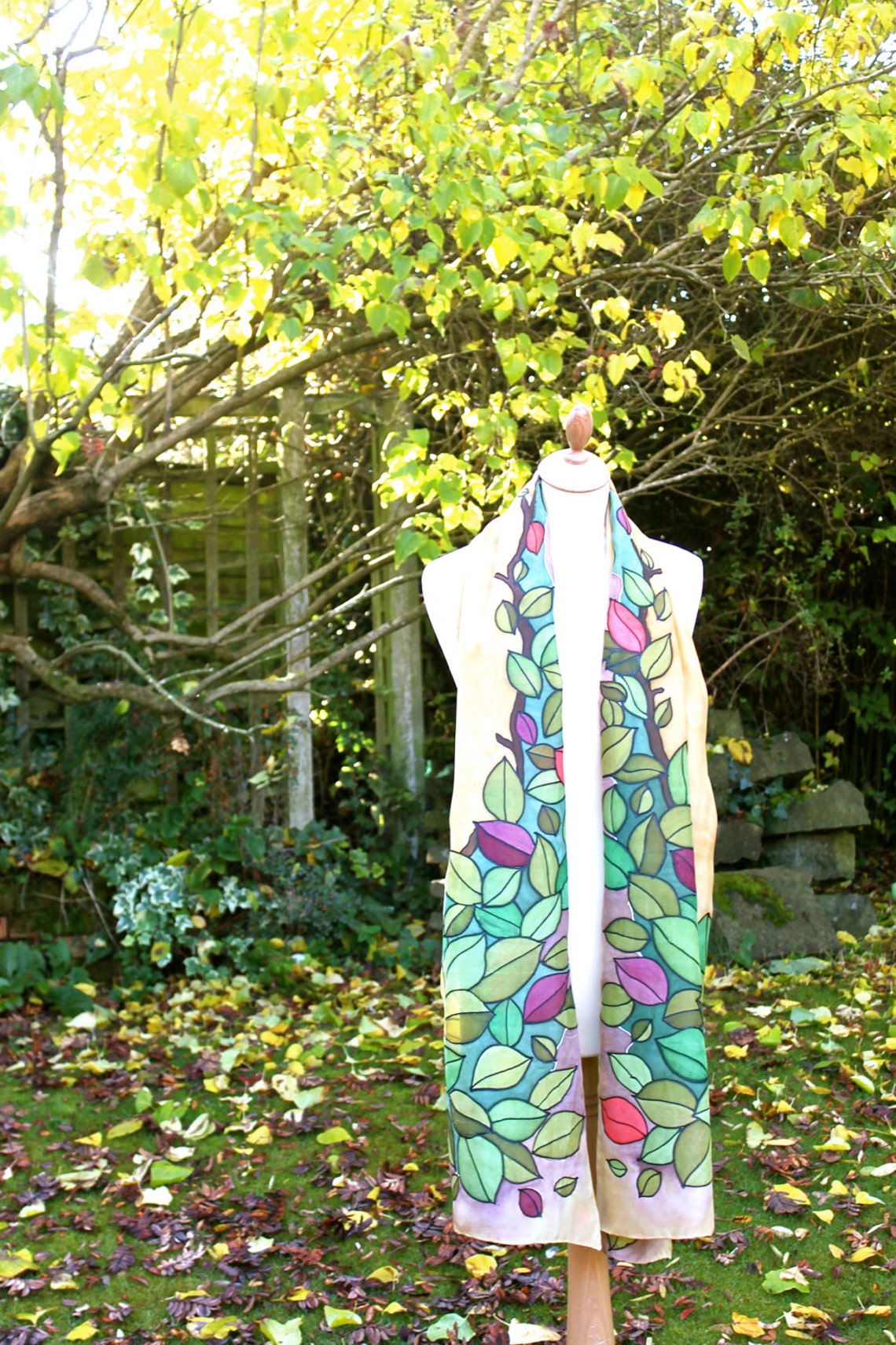 Autumn Scarf-fall Scarf-handpainted Autumn-fall-autumn Colours-fall ...