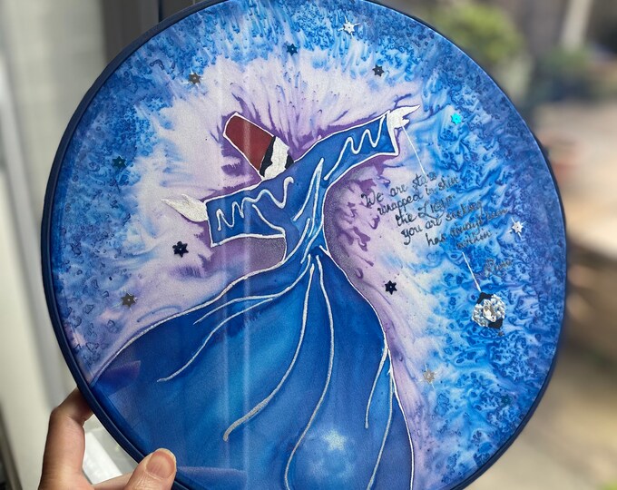Largemidnight Bluewindow Decor Suncatcherwhirling - Etsy