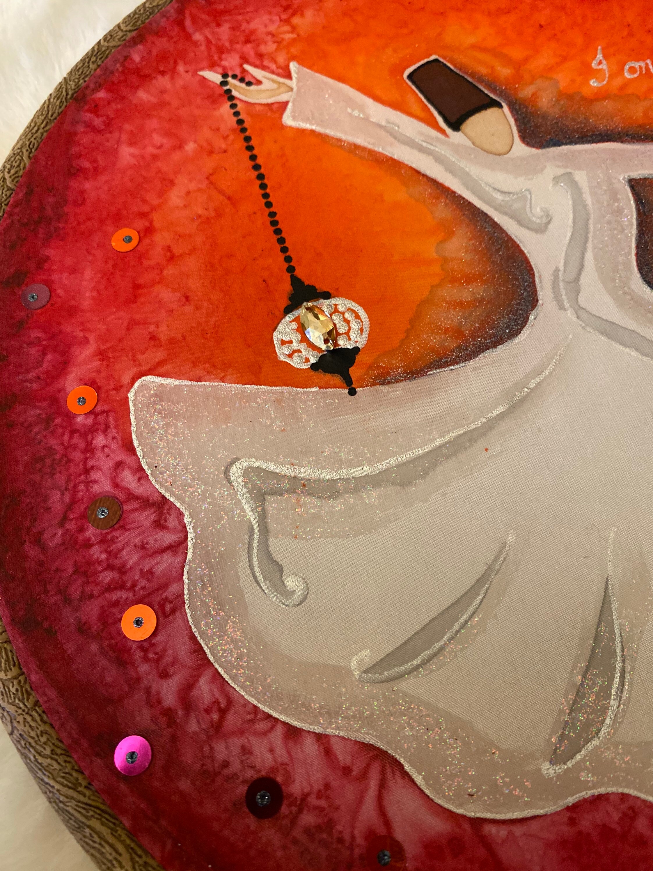 White Whirling Dervish, Ruby Red, Silk Suncatcher,rumi, Rumi Quote ...