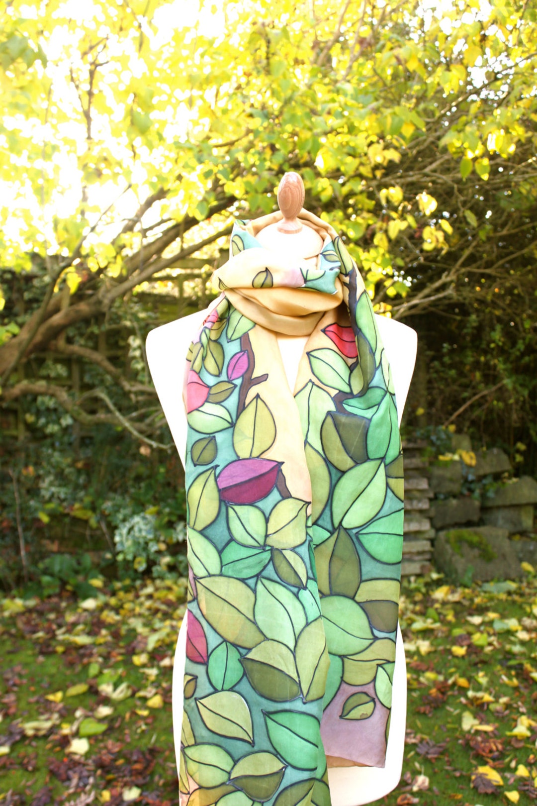 Autumn Scarf-fall Scarf-handpainted- Autumn-fall-autumn Colours-fall ...