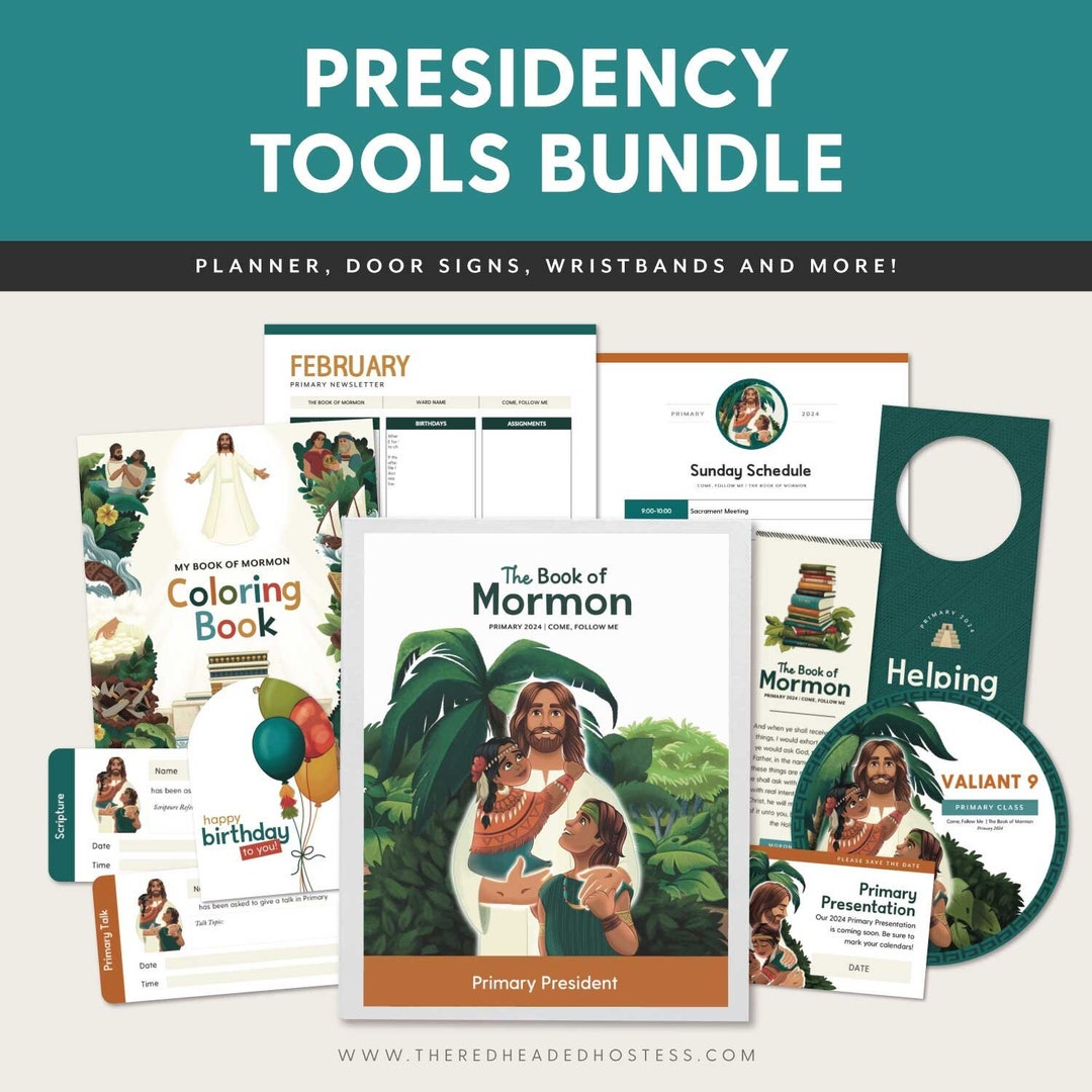 2024 Primary Book of Mormon Presidency Tools Bundle - Etsy