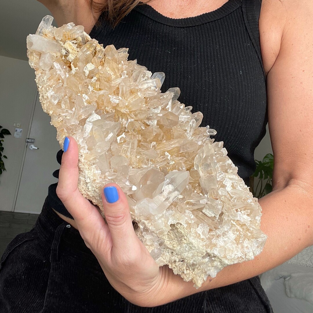 Himalayan Golden Peach Quartz Crystal Cluster III 3.3 KG - Etsy