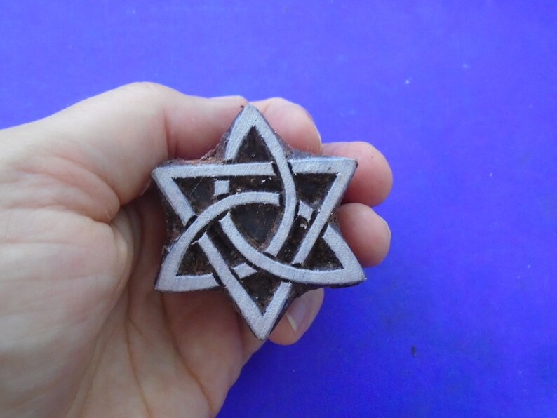 Celtic Trinity Knot Triquetra Triangle Print Block Stamp Hand Carved ...
