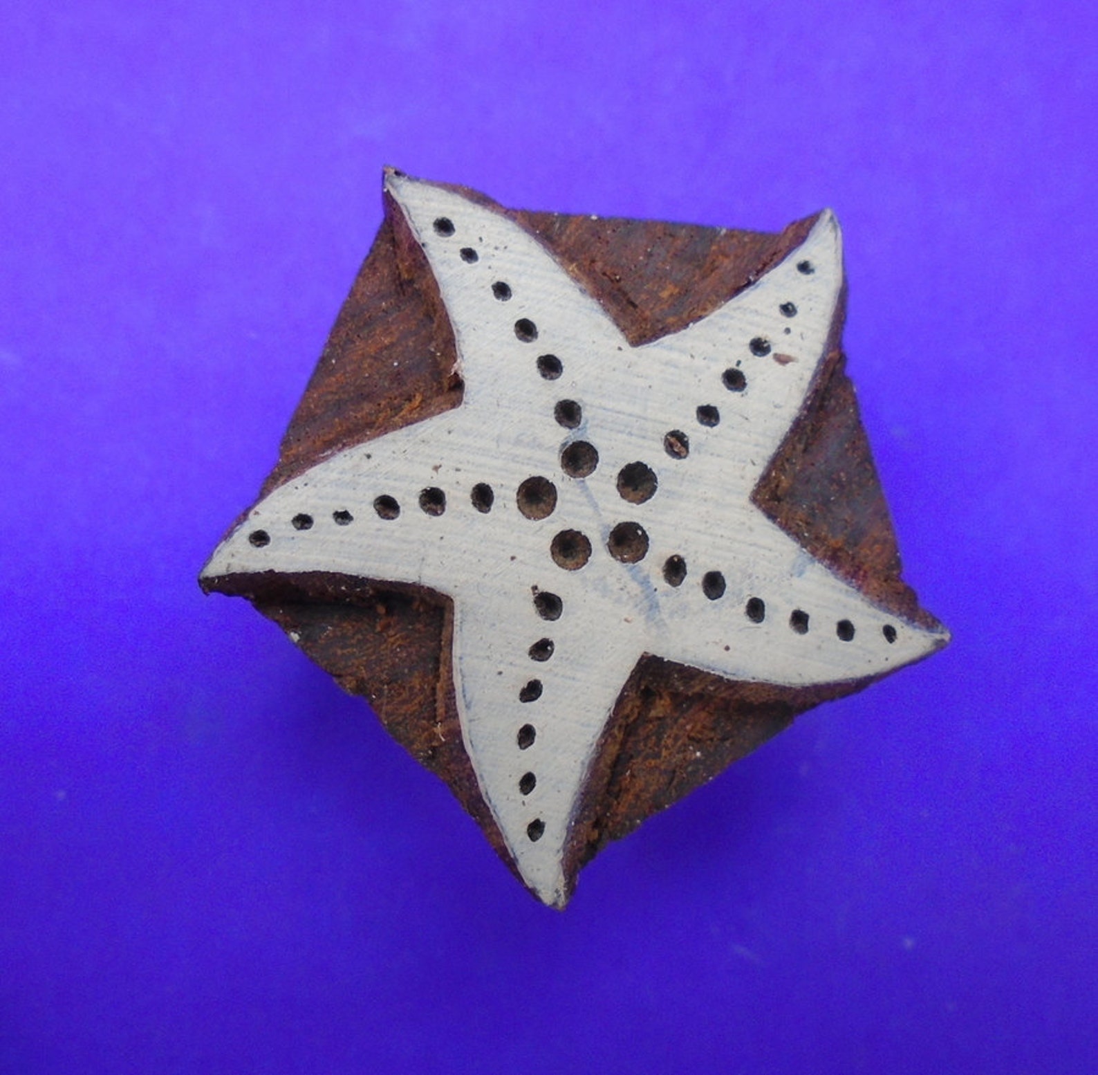 Starfish Wood Stamp Hand Carved Fabric Textile Indian Print Block A302 ...