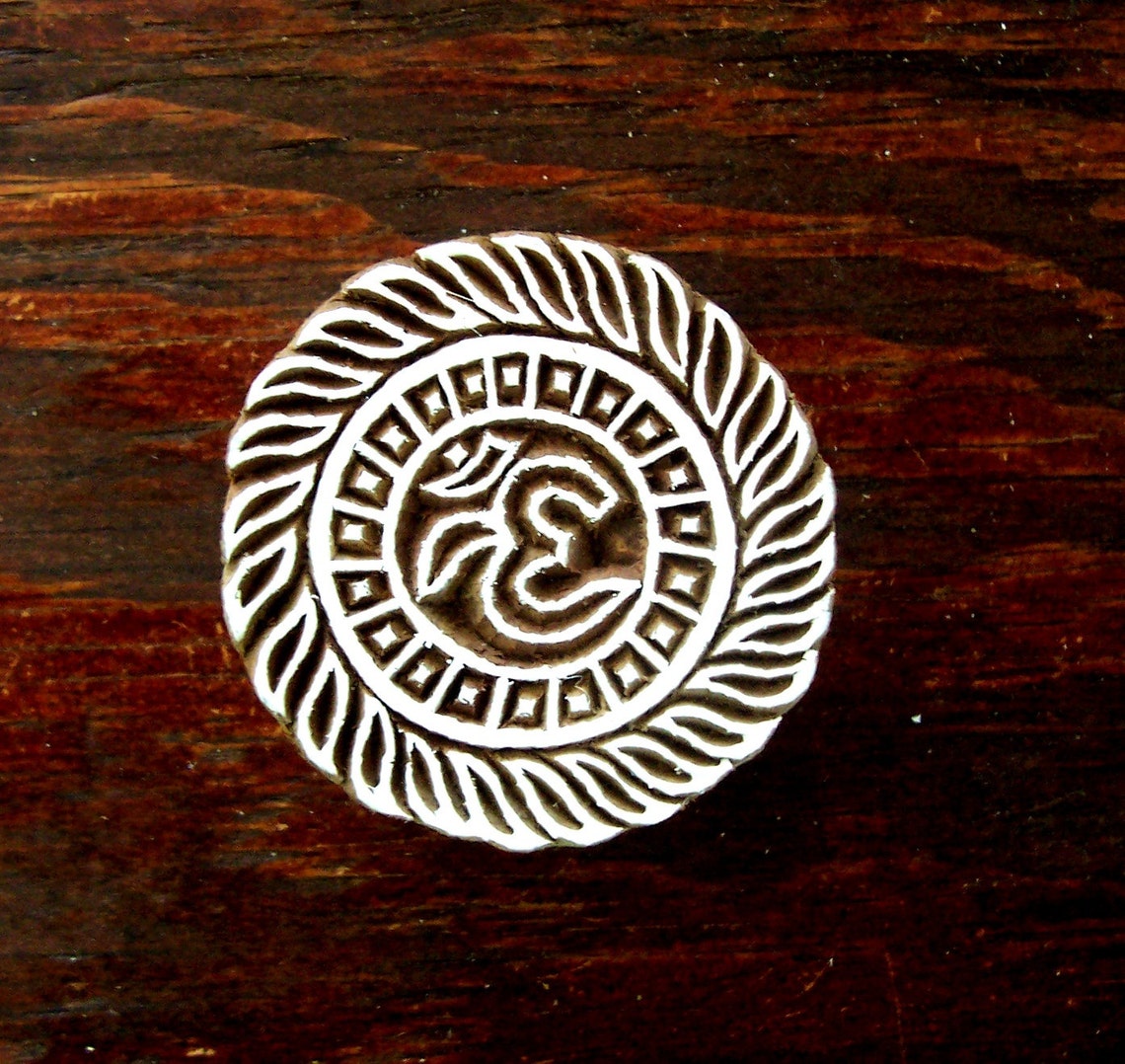 OM Hand Carved Wood Stamp Indian Print Block (S4) - Etsy