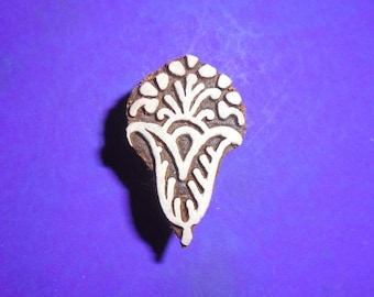 Small Spiral Wood Stamp Hand Carved Fabric Textile Indian Print Block ...
