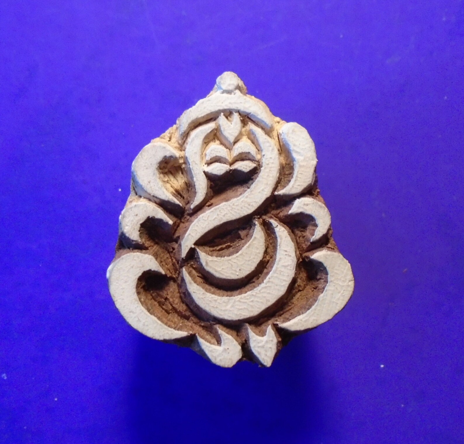 Ganesh Hand Carved Wood Stamp Indian Print Block S20 | Etsy