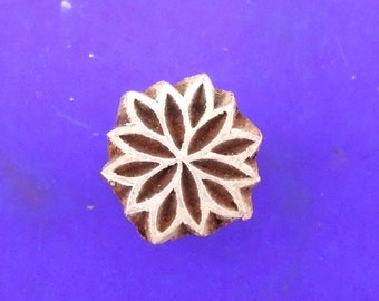 Small Spiral Wood Stamp Hand Carved Fabric Textile Indian Print Block ...