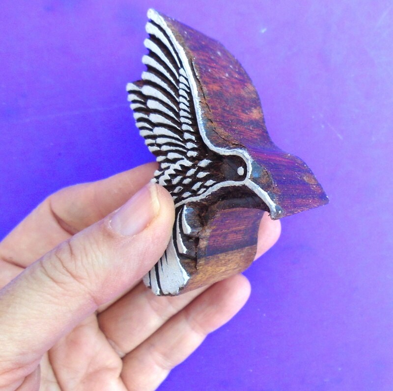 Humming Bird Pottery Stamp Hand Carved Fabric Textile Hummingbird ...