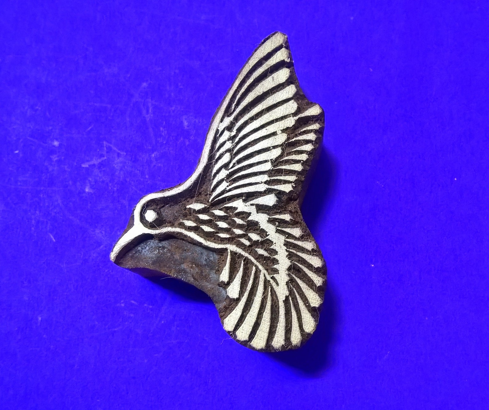 Humming Bird Pottery Stamp Hand Carved Fabric Textile Hummingbird ...