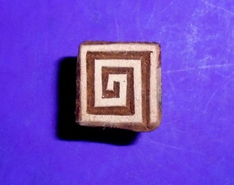 Sea Shell Pottery Wood Stamp Hand Carved Fabric Textile Indian Print ...