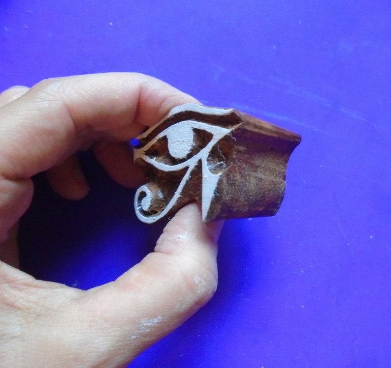 Eye of Horus Egyptian Stamp Eye of Ra Hand Carved Fabric | Etsy