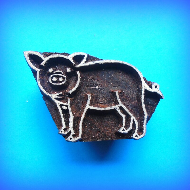 Pig Rubber Stamp - Etsy