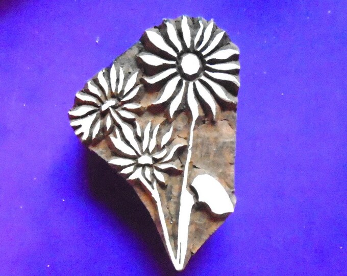 Daisy Flower Hand Carved Wildflower Wood Stamp Clay Pottery Fabric ...