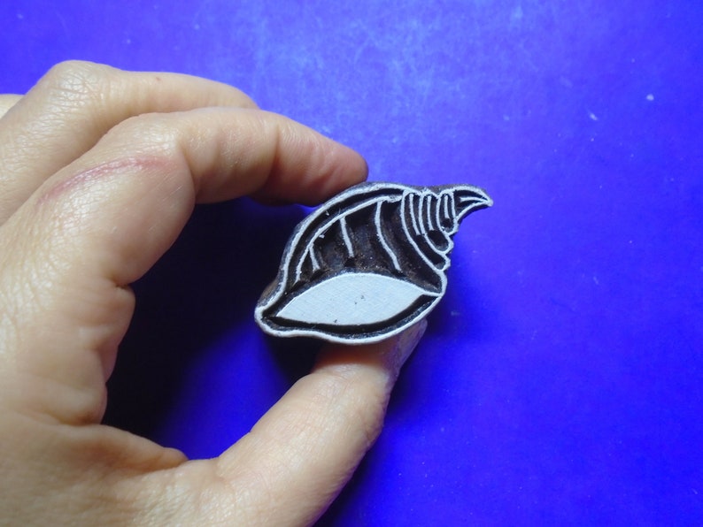 Seashell Wood Stamp Hand Carved Fabric Textile Pottery Clay - Etsy