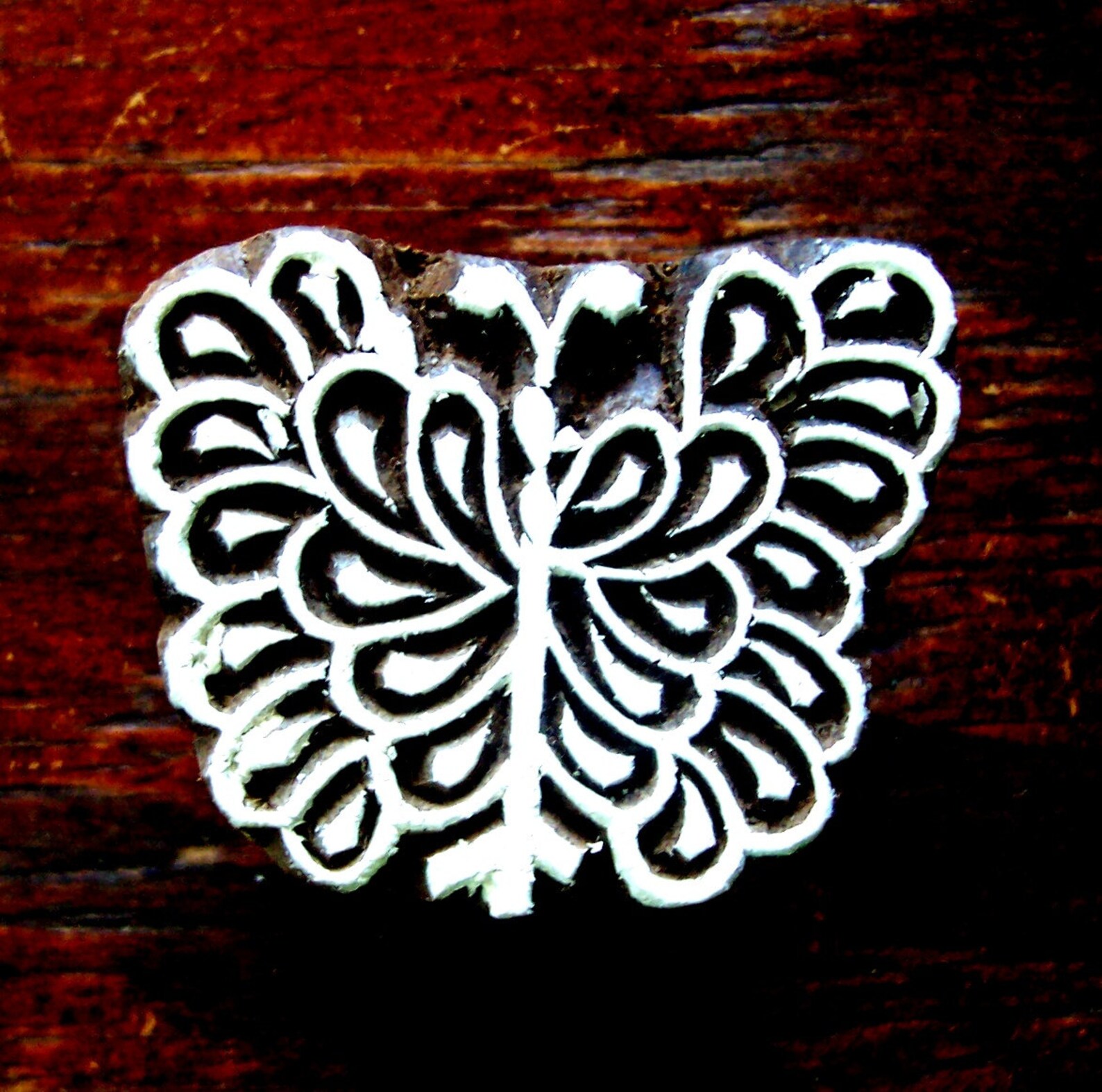Butterfly Hand Carved Wood Stamp Animal Textile Clay Indian Print ...