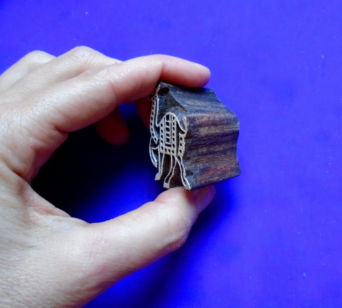 Camel Hand Carved Wood Stamp Animal Textile Fabric Clay Pottery Indian ...