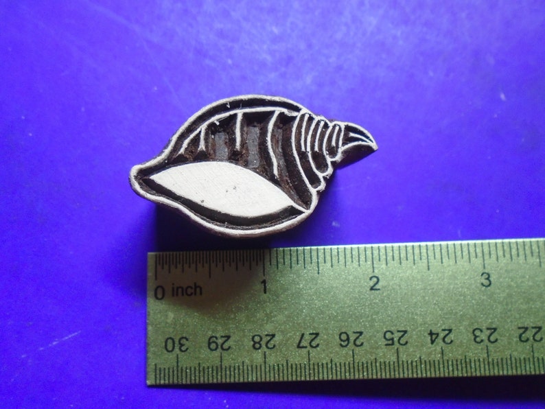 Seashell Wood Stamp Hand Carved Fabric Textile Pottery Clay - Etsy
