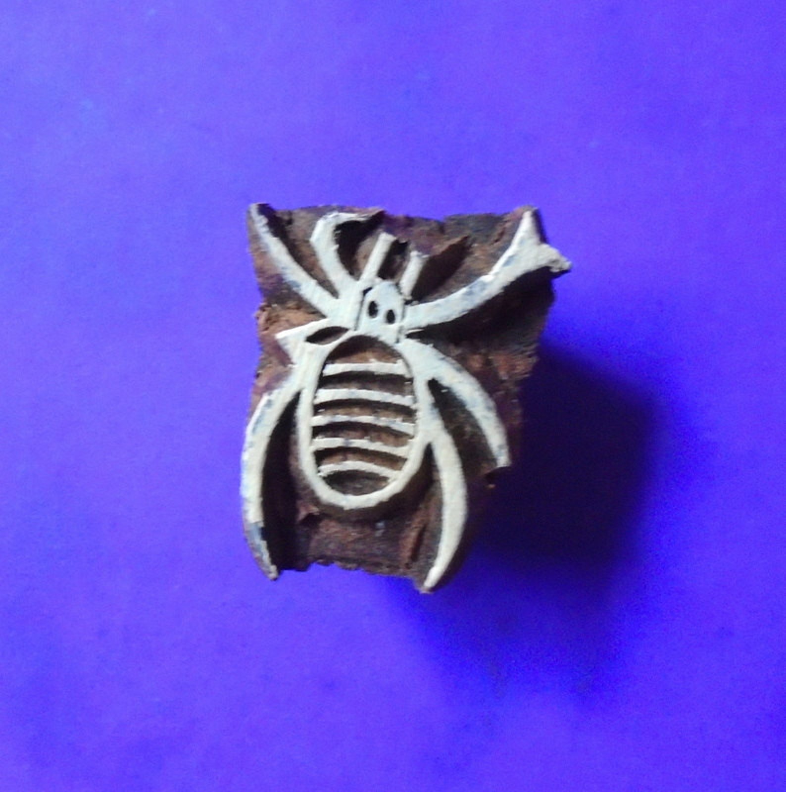 Spider Hand Carved Wood Insect Indian Print Block Fabric Clay | Etsy