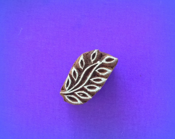 Small Spiral Wood Stamp Hand Carved Fabric Textile Indian Print Block ...