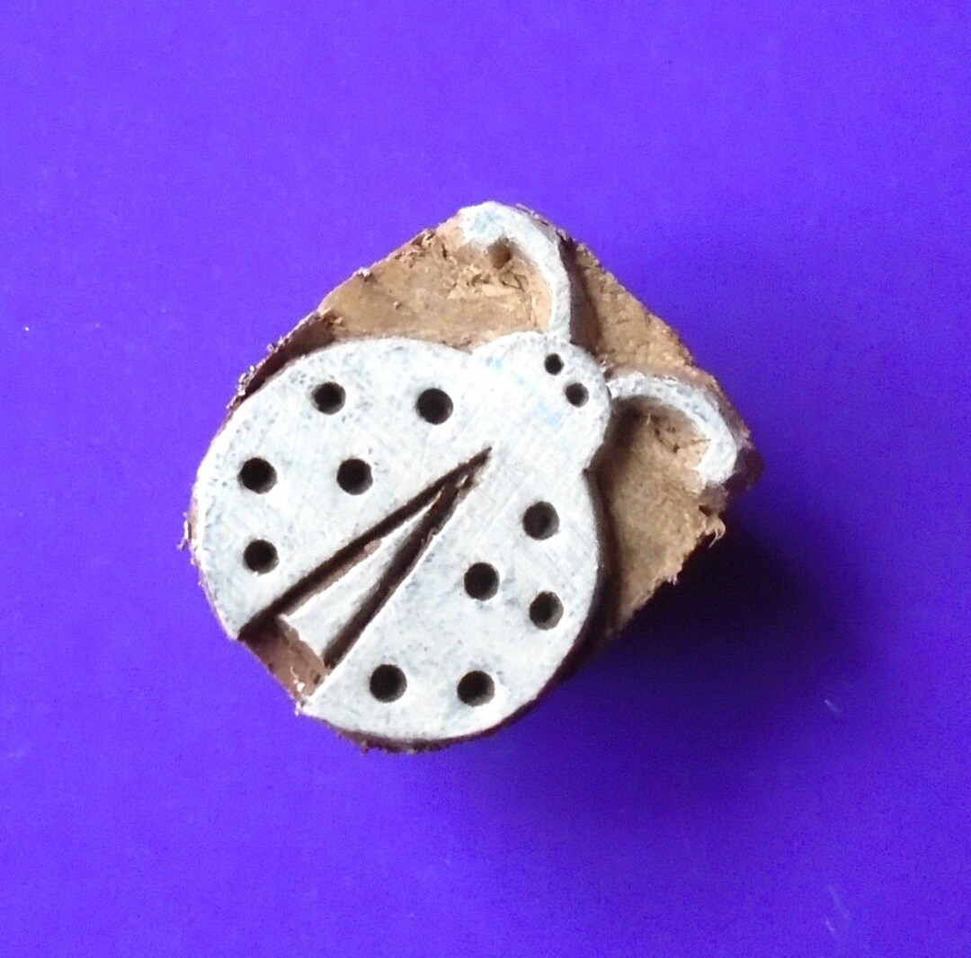 Ladybug Hand Carved Pottery Wood Stamp Insect Indian Print Block - Etsy
