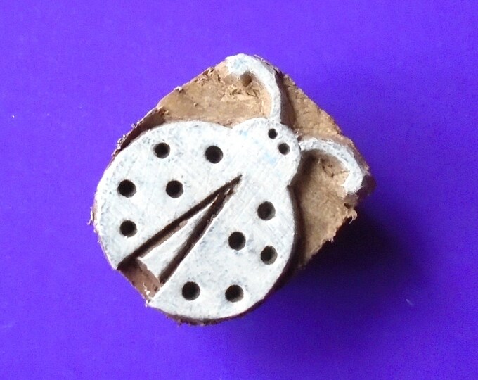 Ladybug Hand Carved Pottery Wood Stamp Insect Indian Print Block - Etsy