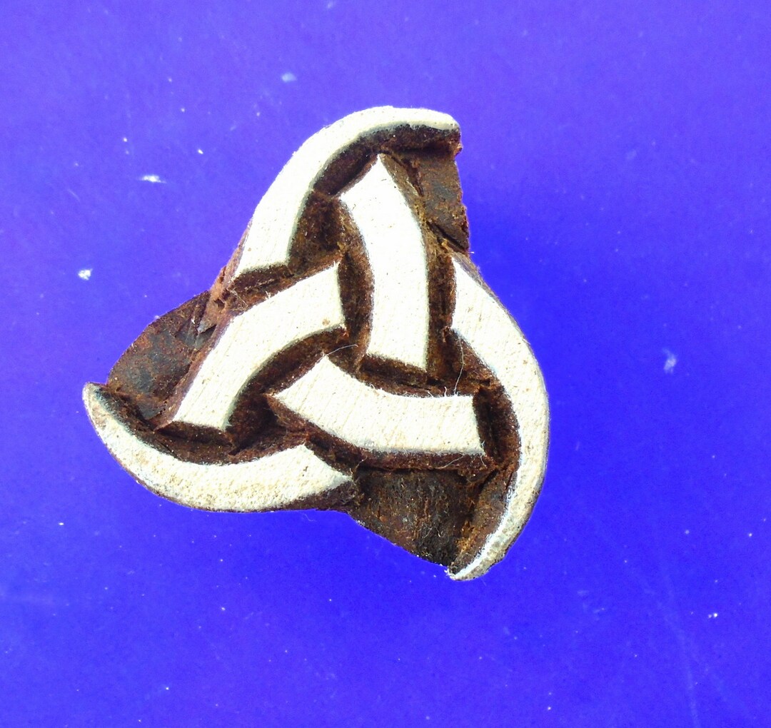 Celtic Trinity Knot Print Block Stamp Hand Carved Wood Indian for ...