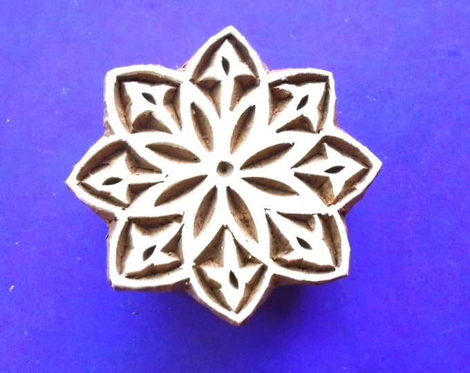 Sea Shell Pottery Wood Stamp Hand Carved Fabric Textile Indian Print ...