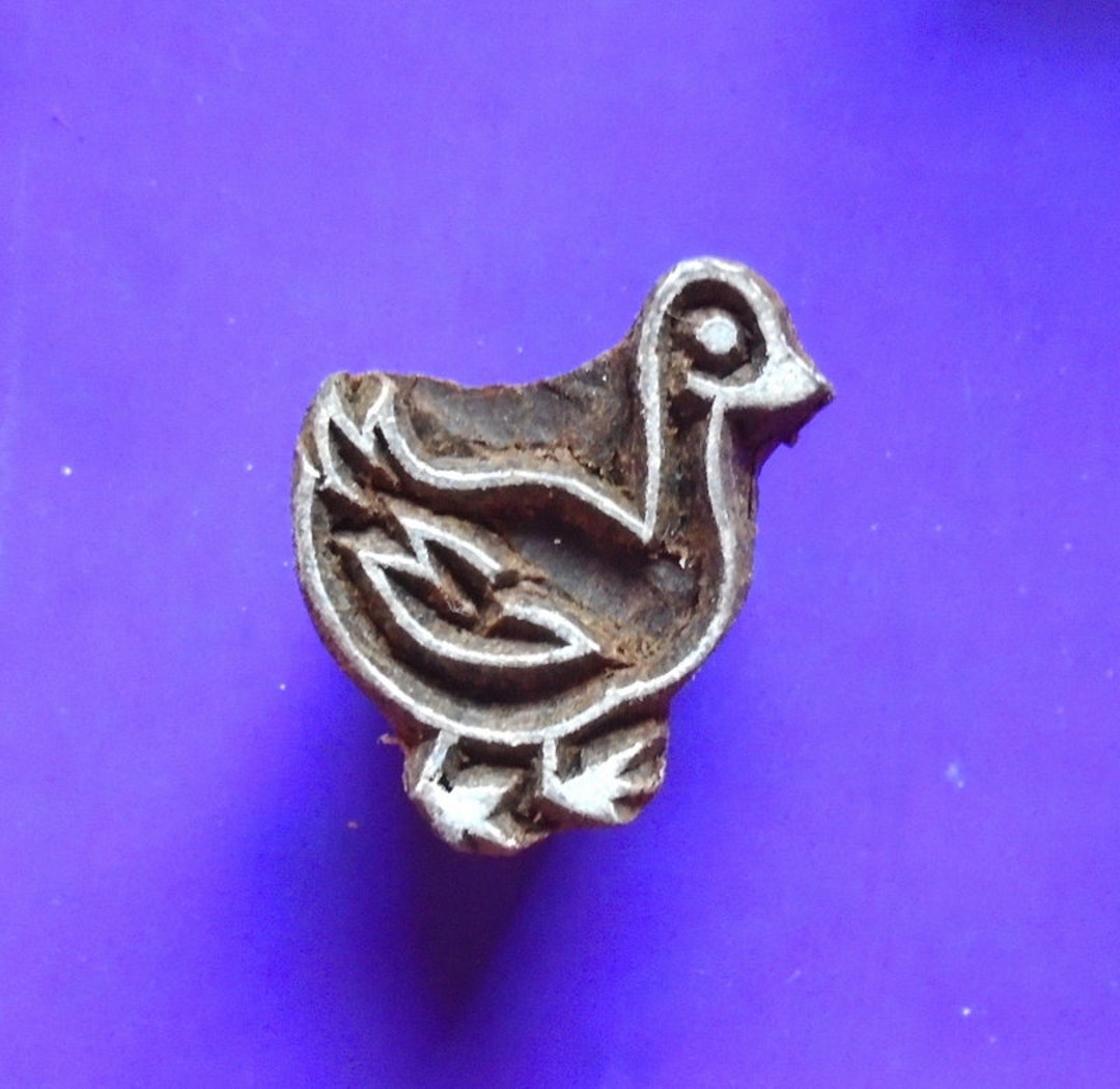 Duck Bird Hand Carved Wood Stamp Fabric Textile Clay Pottery - Etsy