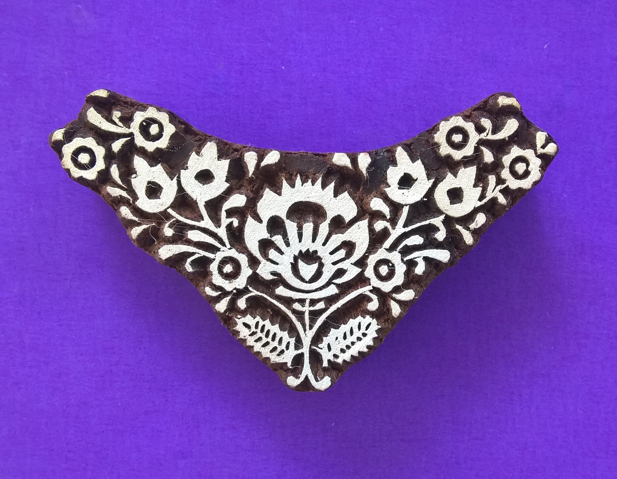 Corner Wood Pottery Stamp Hand Carved Printing Block for Textile, Clay ...
