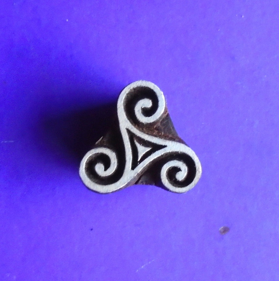 Swirl Sprial Wave Hand Carved Stamp Triskelion Celtic Symbol | Etsy